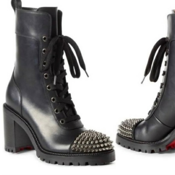 Christian Louboutin | Shoes | Christian Louboutin Spike Cap Toe Boot 38 ...